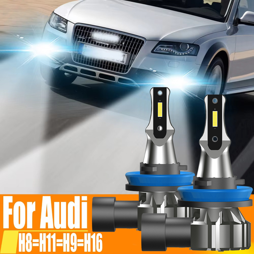 Yหลอดไฟไดโอดสำหรับรถยนต์ H9 H16แคนบัส H8 H11 2X12V 55W สำหรับ A4 Audi 8K B8 B7 B6 8H A5 8T C7 A6 ...