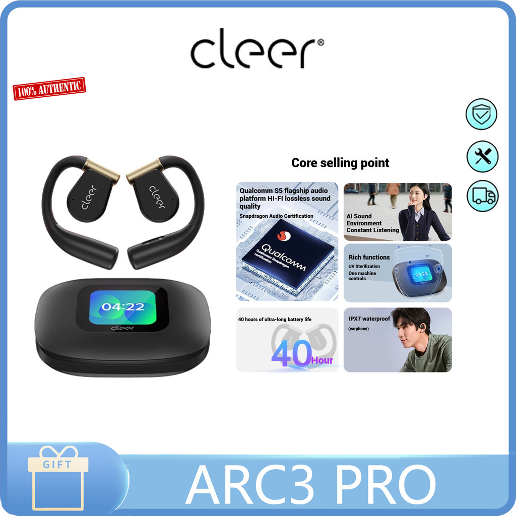 Cleer ARC3 PRO Earless open AI intelligent heart rate blood oxygen monitoring Dolby Space Audio ...