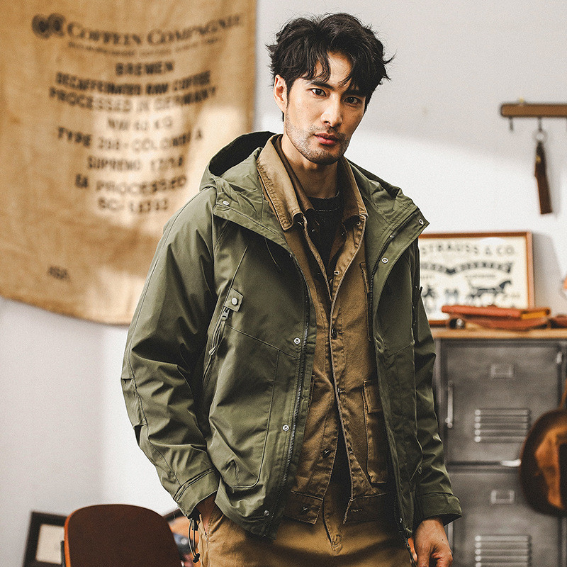 Outdoor Mountain Series Overalls Jacket ผู้ชายฤดูใบไม้ผลิฤดูใบไม้ร่วง ...