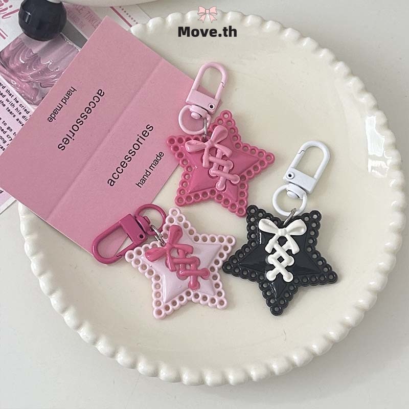 ในไทย-พร้อมส่ง กลวงออก, สาย, ดาว, พวงกุญแจ, สาว, สไตล์หวาน, จี้, น่ารัก ...