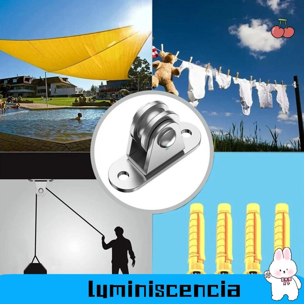 LUMINESCIA 2 ชิ้น Heavy Duty Fix Pulley, Metal Wall-Mounted Pulley ...