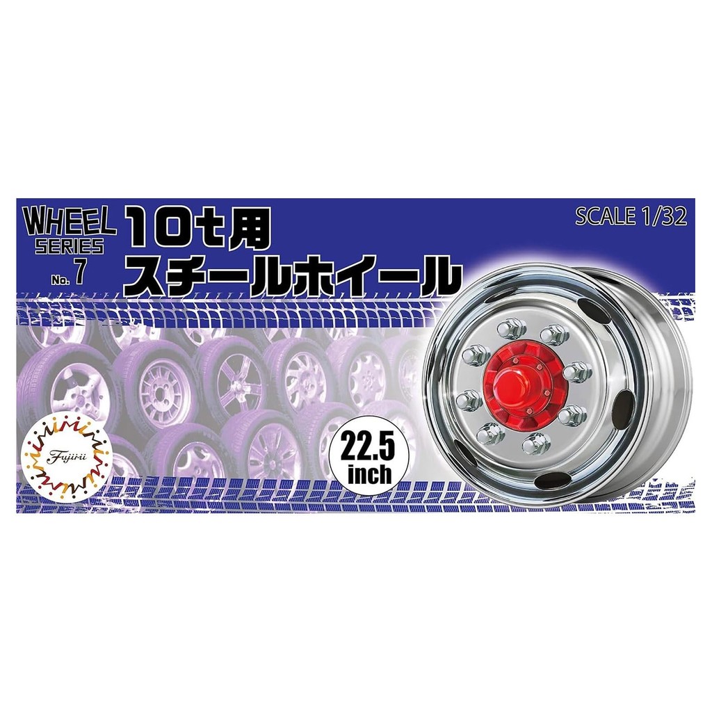 Fujimi Model Wheel Series No.7 1/24 10t Steel Wheel 22.5-inch Model Kit ...