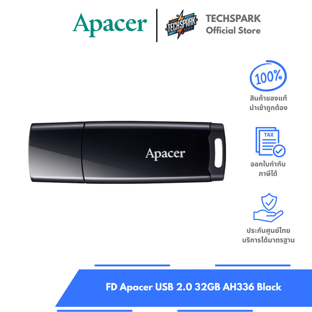 APACER FlashDrive 32GB, USB2.0 (AH336) Black / White Flash drive ...