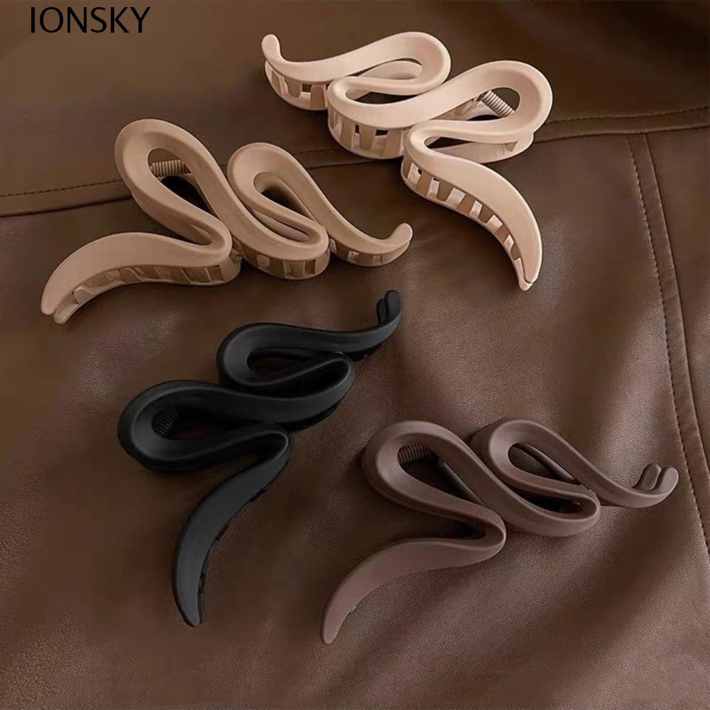 คลิปฉลามฝ้า IONSKY, กิ๊บติดผมคลื่นบิดพลาสติก, ยางรัดผมกันน้ําแบบแข็งแบบ ...