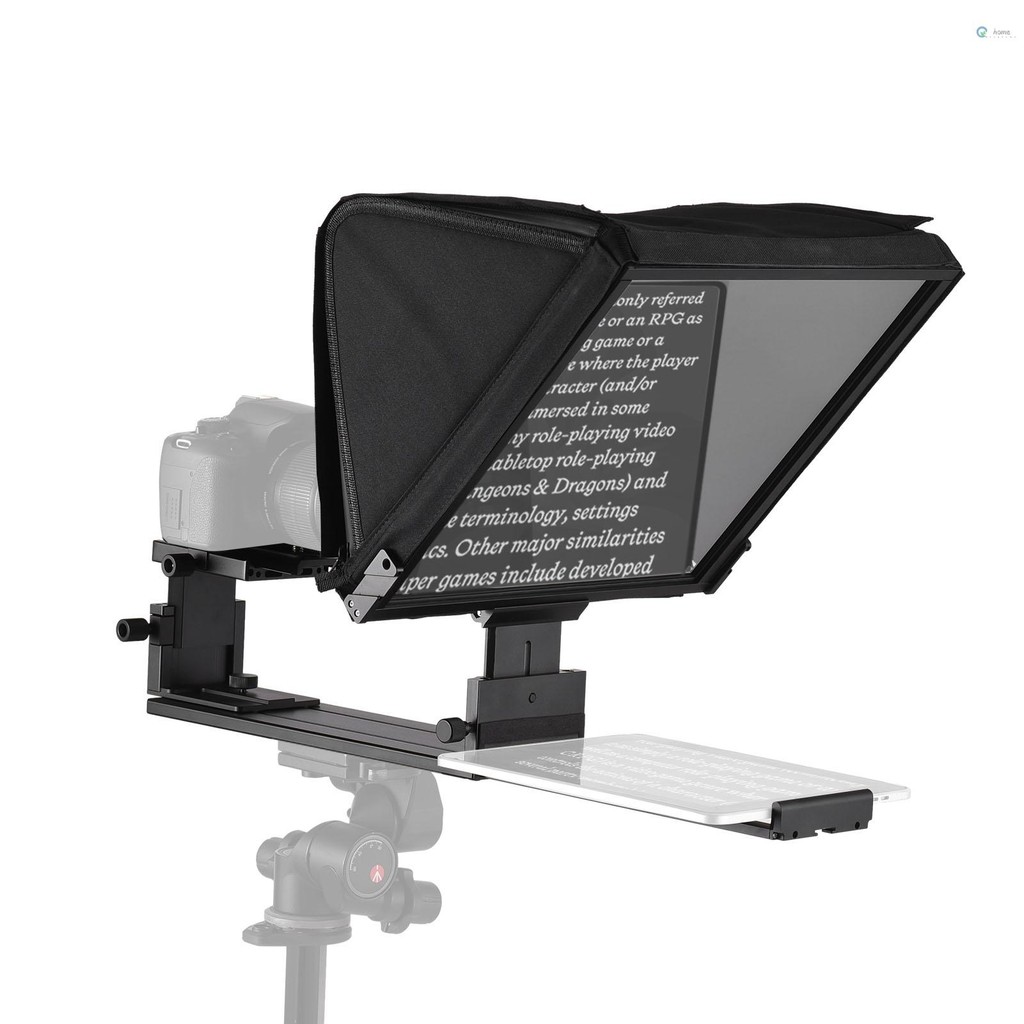 แบบพกพา Teleprompter 16 นิ้ว Universal Prompter พร้อม Cold Shoe Mount 1 ...