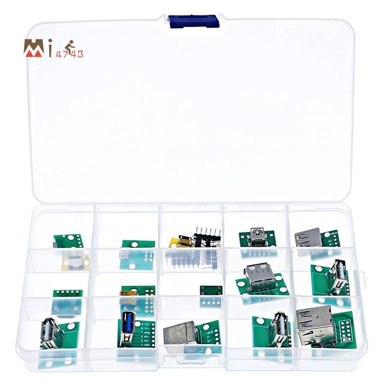 Mi4743Mini Usb to DIP Connector พร้อมบอร์ด PCB, Micro-USB,USB 2.0,Type ...