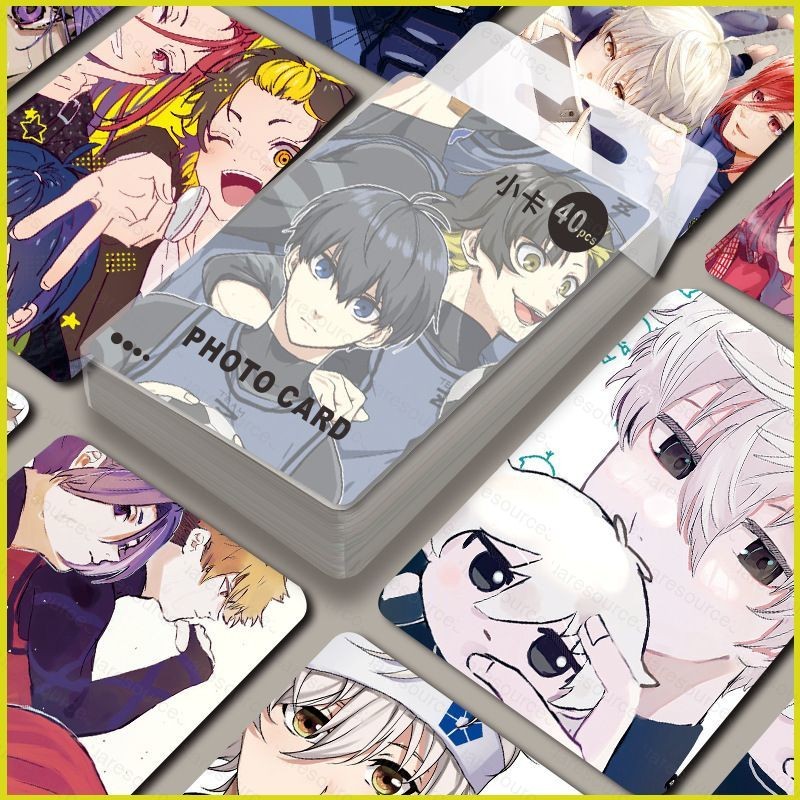 Sq3 40 ชิ้น/เซ็ต BLUE LOCK เลเซอร์การ์ด Chigiri Hyoma Isagi Yoichi Bachira Meguru lomo การ์ดคอลเ ...
