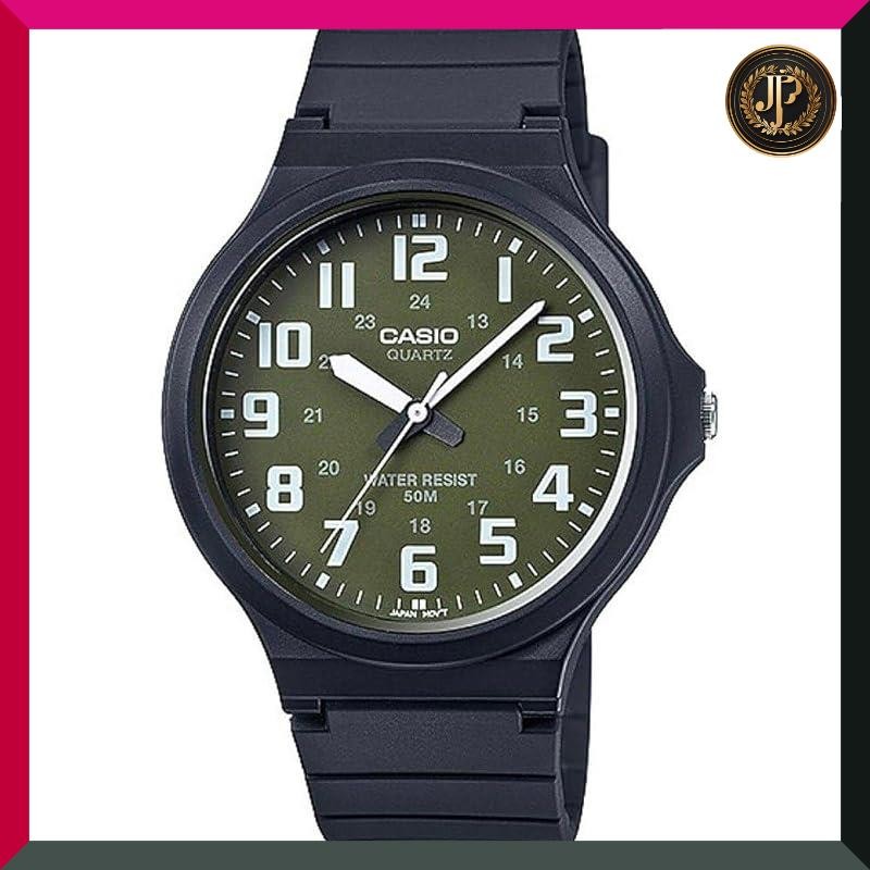 Casio Quartz นาฬิกาข้อมือ Unisex MW-240-3BV สีเขียว/ขาว [Parallel ...