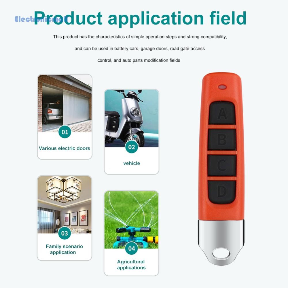 433mhz Clone Remote เปิดประตูโรงรถ 4 คีย์ RF Copy รีโมทคอนโทรล (สีแดงสี ...