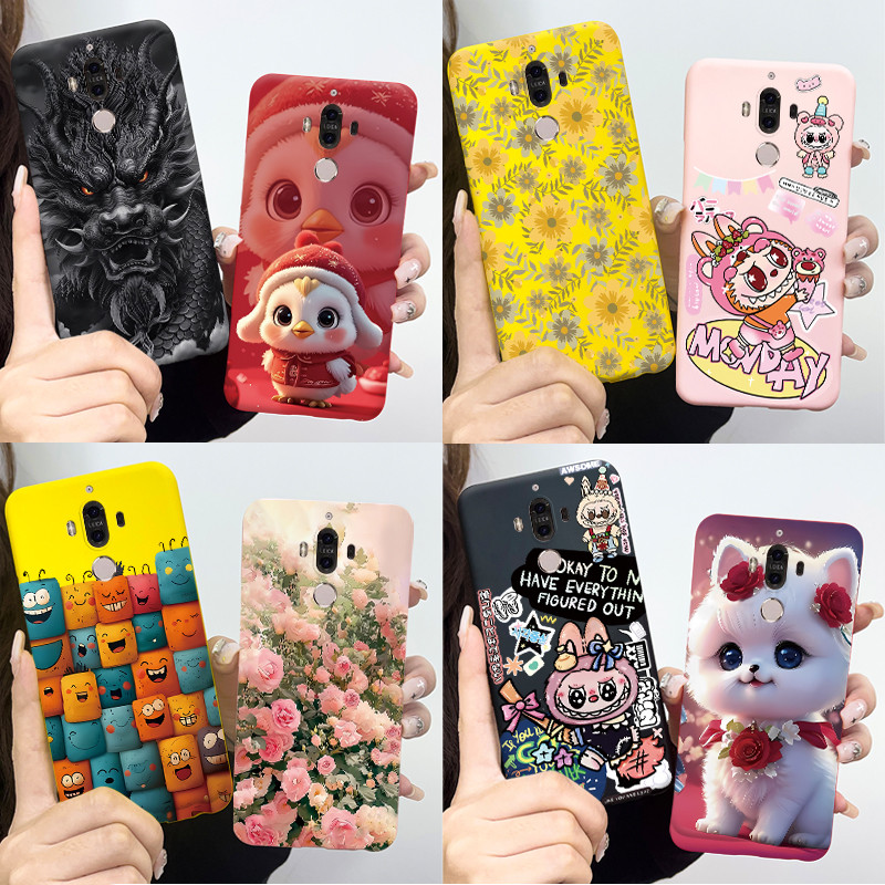 สําหรับ Huawei Mate 9 MHA-L09 L29 ปลอกน่ารัก Labubu แมวรูปแบบ Jelly ...