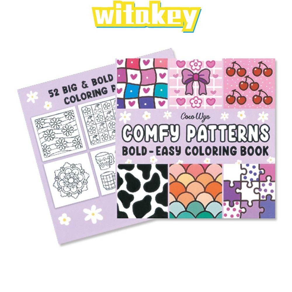 สมุดระบายสี WITAKEY, Cozy Corner Bold Easy Graffiti Painting Book, คุณภาพสูงการศึกษา Comfy รูป ...