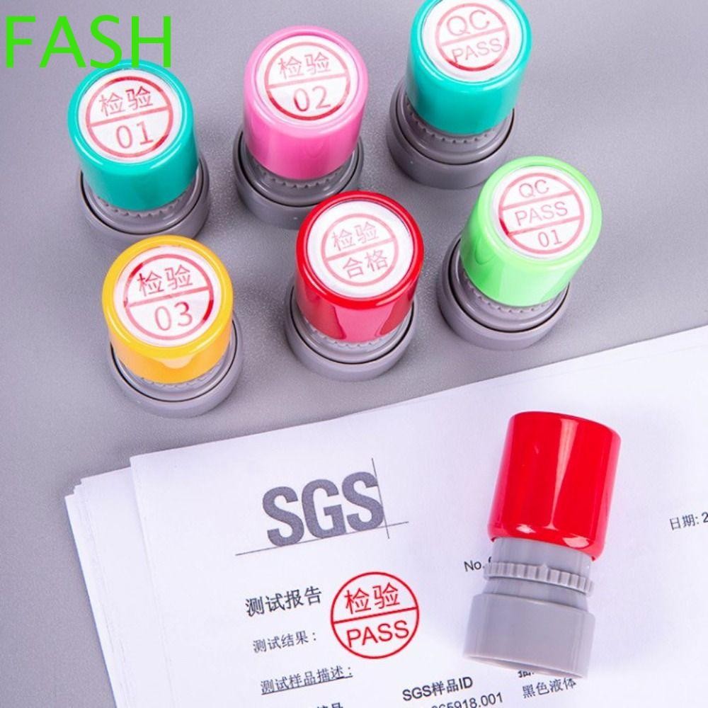 Fash QA QC Inspect Stamp, Self-Inking แกะสลักคุณภาพ PASS Stamp, Pocket ...