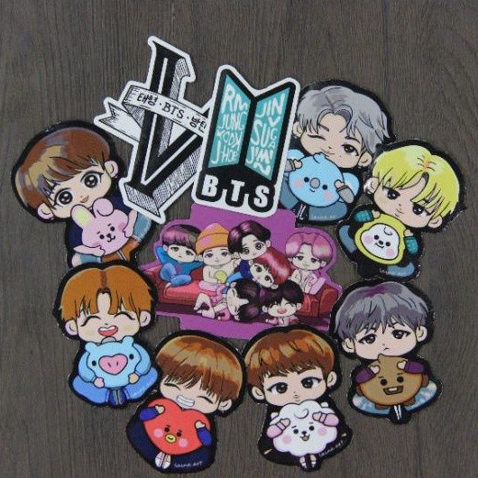 AMBYAR สติกเกอร์แพ็คกันน้ํา Bts/BT21/Kpop/ไอดอลเกาหลี/V Bts/Jongook Bts ...