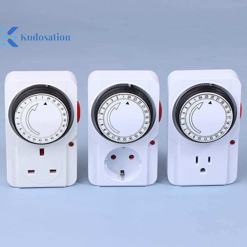 คุโดส 24 ชั่วโมง Cyclic Timer Switch Kitchen Timer Outlet Universal Timing Socket Mechanical ...
