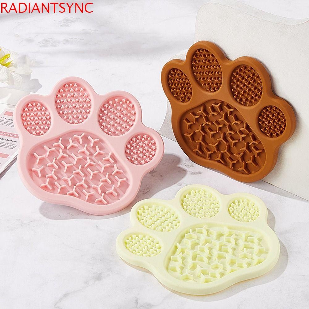 RADIANTSYNC เสื่อเลียสัตว์เลี้ยงพร้อมถ้วยดูดซิลิโคนช้า Feeder Lick Mat, Creative Non Slip Dog ...