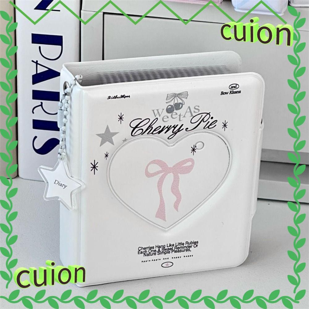 CUION1413 Photocard Binder, Love Bow PVC Card Album, 16 หน้าภายใน 3 ...