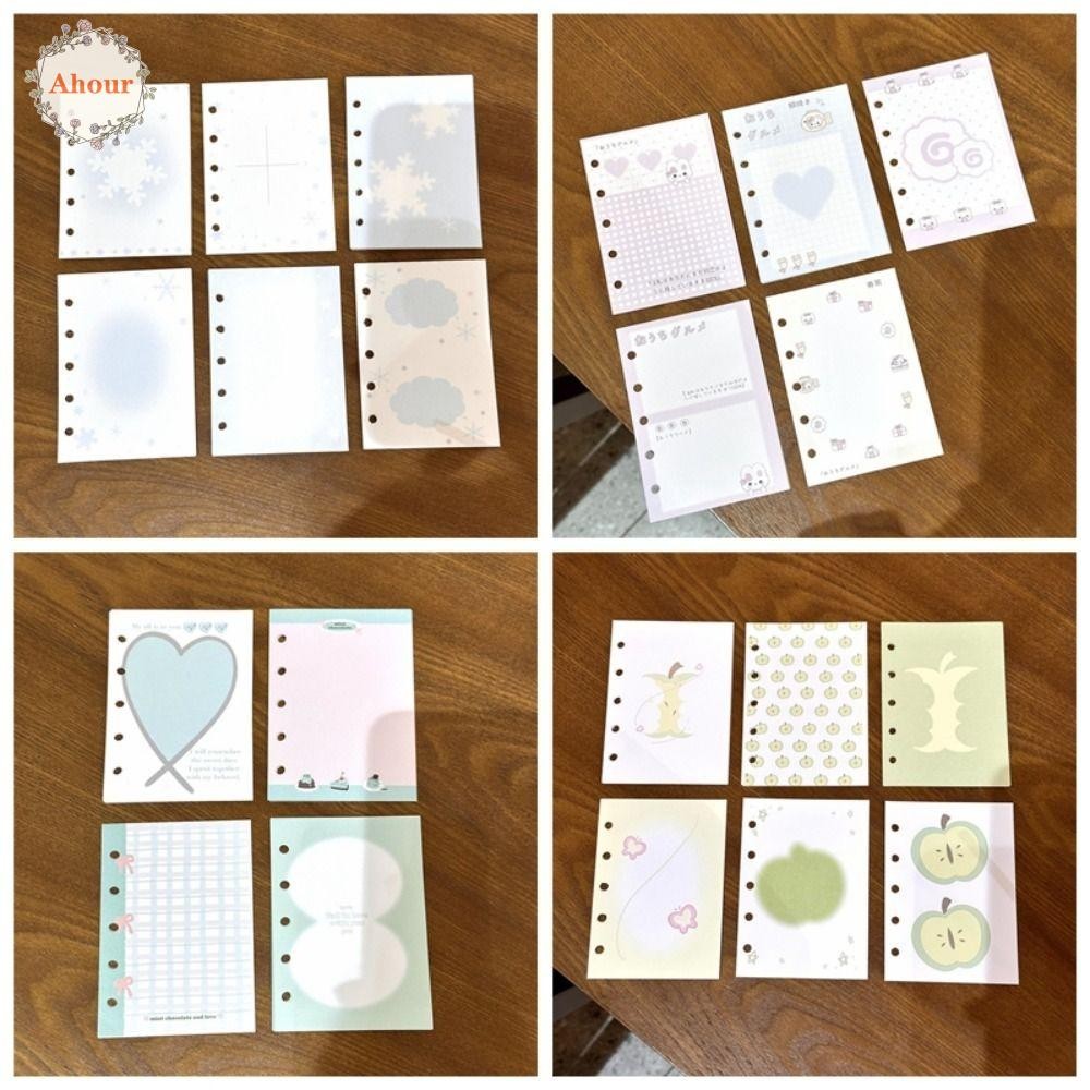 AHOUR M5 A8 กระดาษเติมโน้ตบุ๊คแบบหลวม, 40Sheep/50Sheet/60Sheet เค้กด้านใน Refill Binder กระดาษ ...