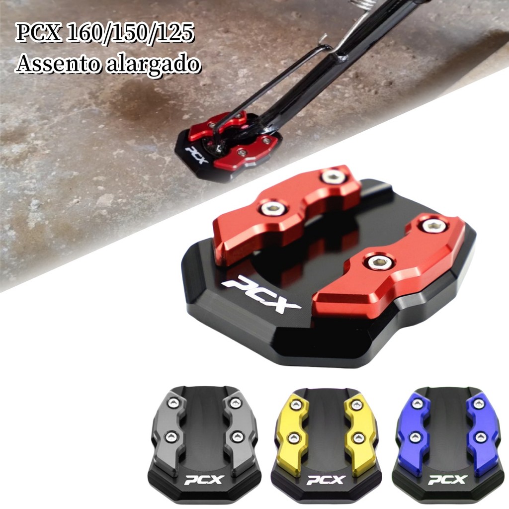 สําหรับ HONDA PCX125 PCX 125 150 PCX150 PCX160 ด้านข้างรองเท้าเท้าแบน CNC ดัดแปลงขาตั้ง | Shopee ...