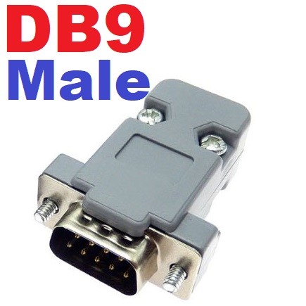 DB9 Connector ตัวผู้ male double row 9-pin soldering type RS232 serial ...