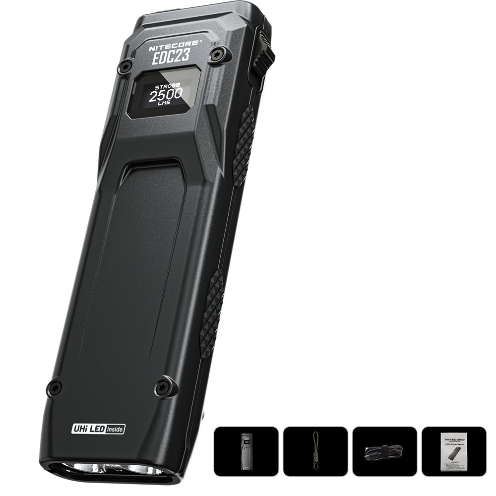 Nitecore EDC23 2500 Lumens Ultra Slim Pocket UHi 25 LEDs EDC Rapid Lock ...