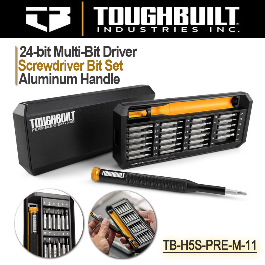 Toughbuilt Slot Key Bit Set 24 Multibit Aluminium Cable TB-H5S Varied ...
