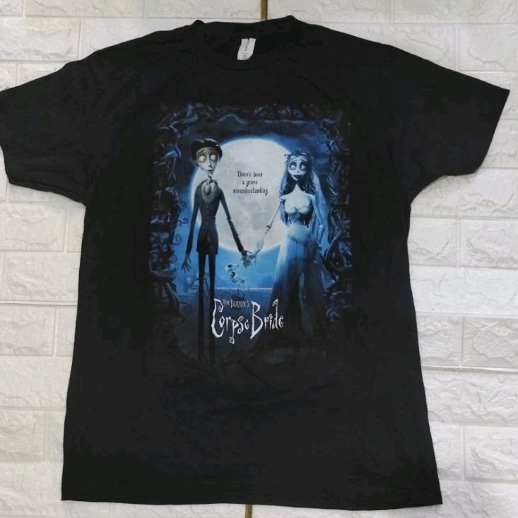 ECUPPER เสื้อยืดหนังภาพยนตร์ผลงานของ Tim Burton เรื่อง Corpse Bride หายากน่าสะสม tee | Shopee ...