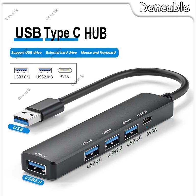 5-in-1 USB 3.0 Hub พร้อมอะแดปเตอร์พอร์ต Type C Multi-Port Data Transfer ...