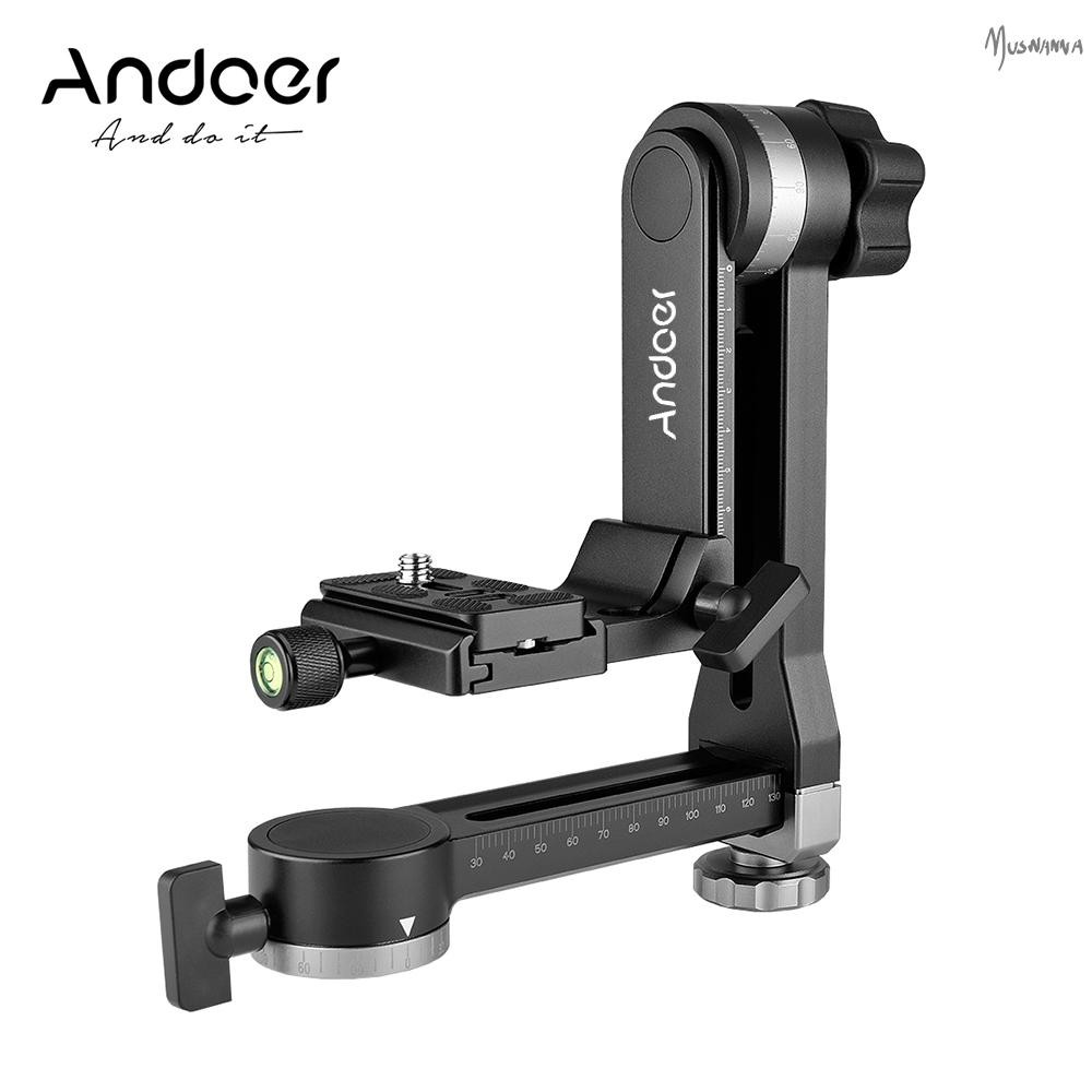 Andoer Heavy Duty 360° Panoramic Gimbal ขาตั้งกล้องอลูมิเนียม 15 กก./33 ปอนด์ความจุโหลด 1/4 ขา ...