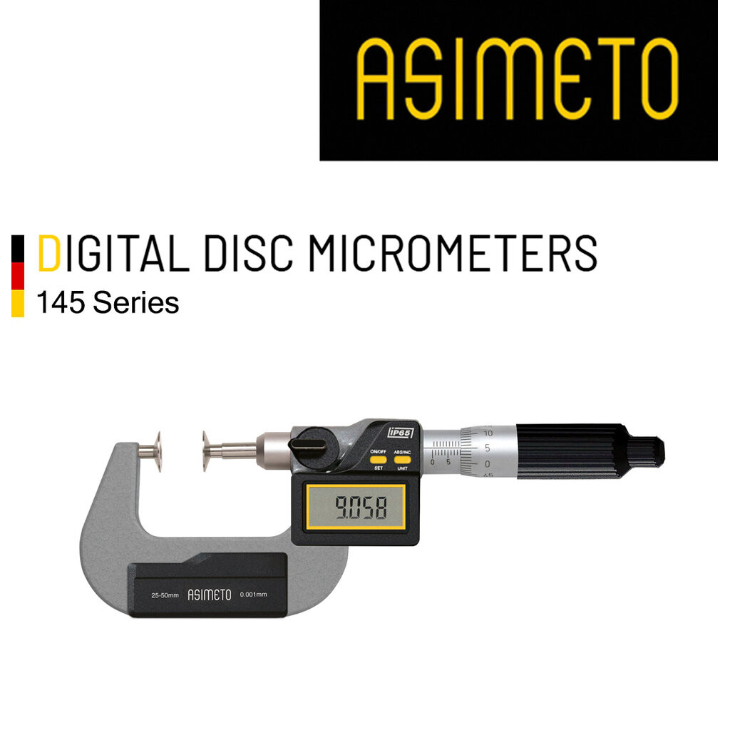 Asimeto ไมโครมิเตอร์ปากวัดแบนแบบจาน ดิจิตอล Digital Disc Micrometer 0 ...