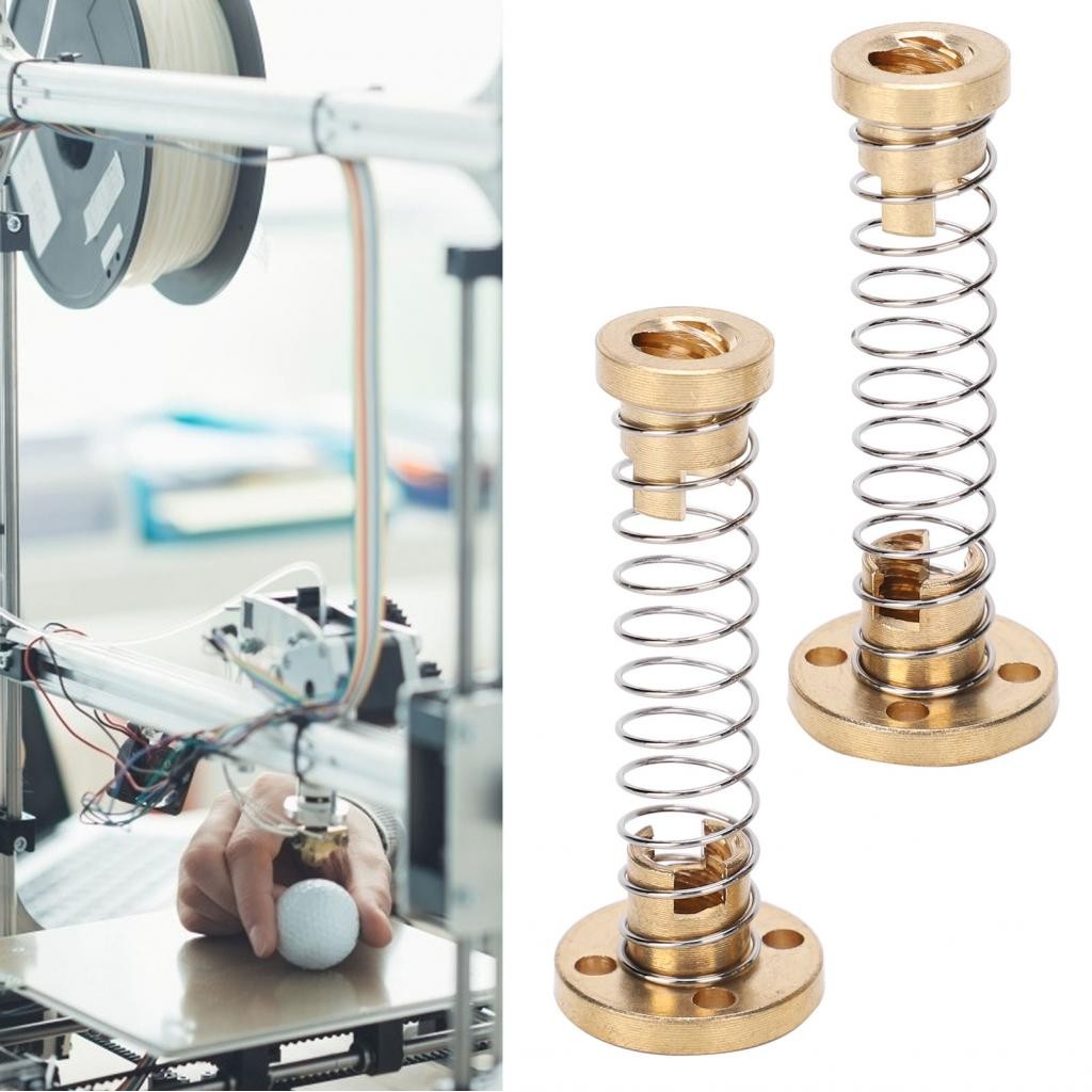 ช่องว่างกำจัดน็อต T8 anti - backlash Spring Brass สำหรับเครื่องพิมพ์ 3 ...