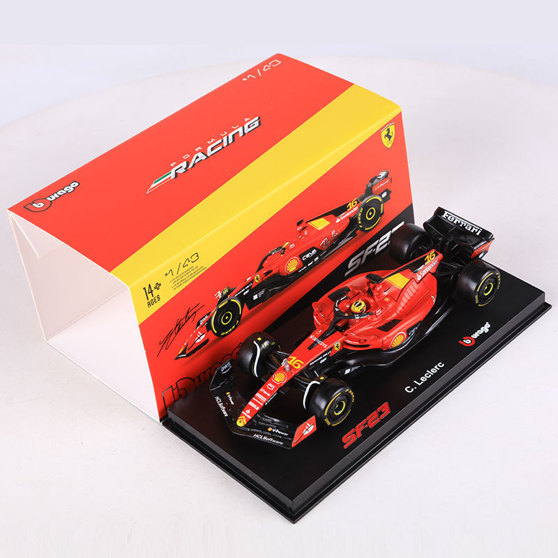 สูงกว่า Meigao 1: 43 SF23 Ferrari F1 รถสูตร Monza รุ่นปกแข็งจําลองรถ ...