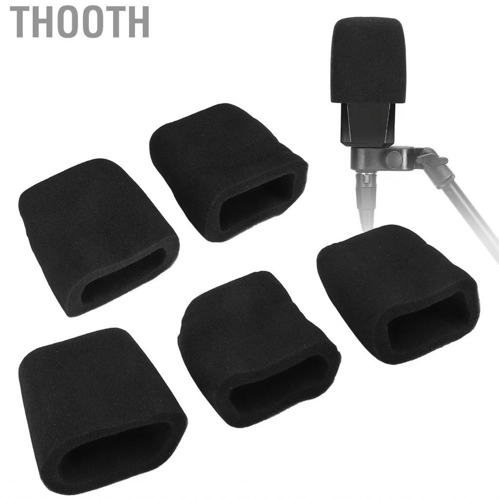 Thooth 5 ชิ้นไมโครโฟนฟองน้ำความหนาแน่นสูงอุปกรณ์เสริมสำหรับ Lewitt 240 ...