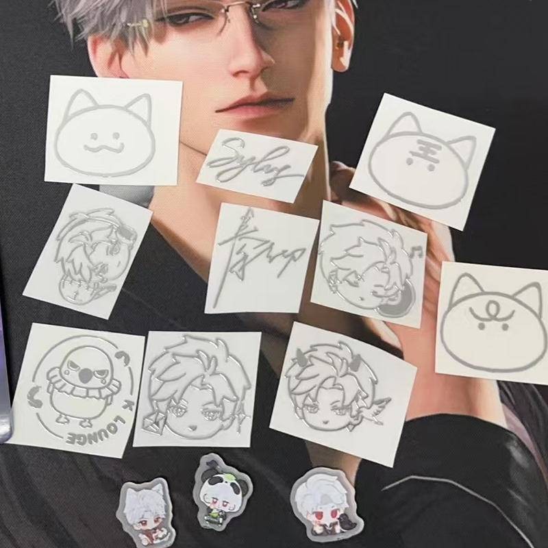 10 ชิ้น/เซ็ตเกม Love และ Deepspace Sylus Qin Che โลหะทองและเงินสไตล์สติ ...