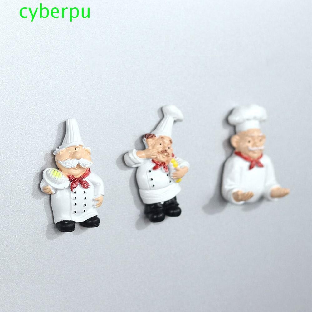 Cyberpulse สติ๊กเกอร์ข้อความ Kitchen Cook 3D Creative Chef Magnetic ...