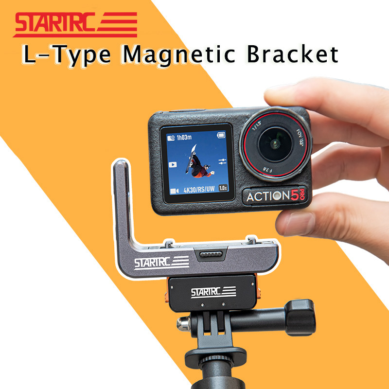 STARTRC สําหรับ DJI Action 5 Pro L-Type Quick Release Bracket Osmo 4/3 ฐานแม่เหล็กแนวนอน Shot ...