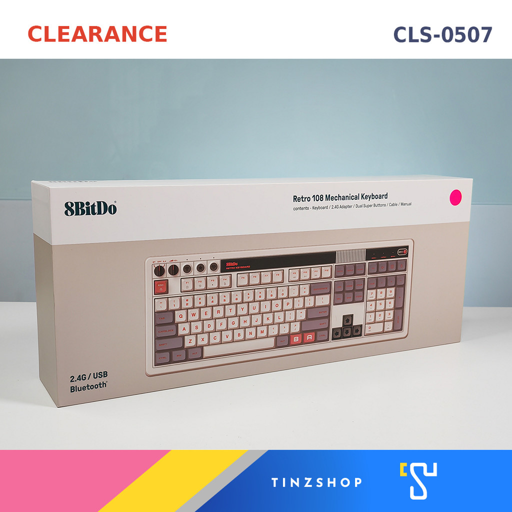 [Clearance] CLS-0507 8BitDo Retro 108 Mechanical Keyboard คีย์บอร์ดเกม ...