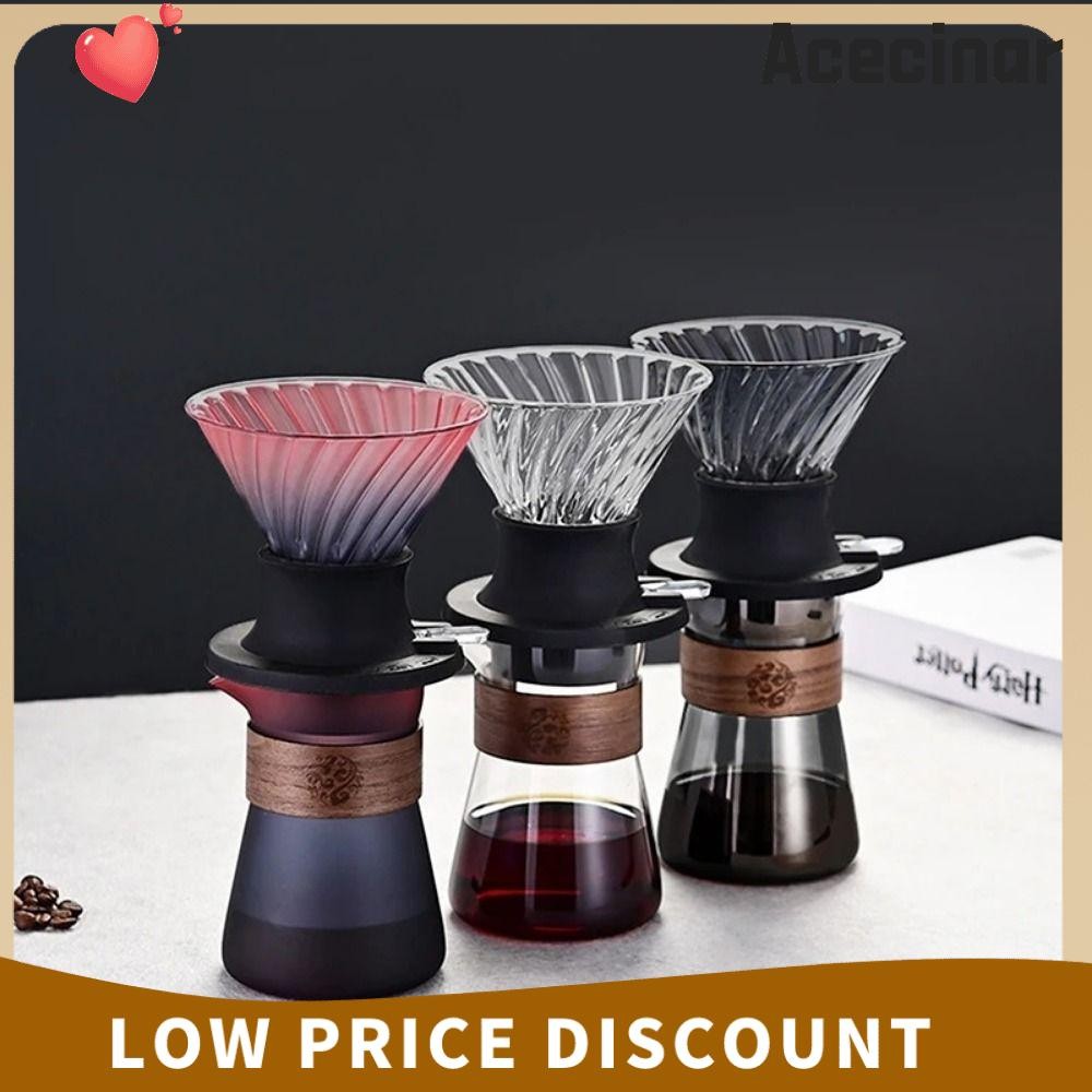 ACECINAR สวิตช์ดริปกาแฟ, ตัวกรองกาแฟแก้วแช่, เททับ Dripper ในครัวเรือน ...