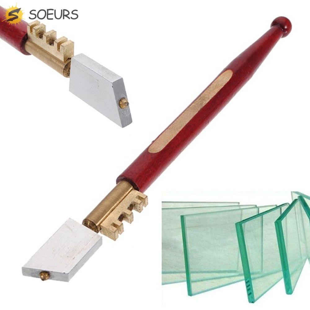 SOEURS เครื่องตัดกระจก Glazing Sharp Tiling Marble ด้ามไม้กระจกตัด ...