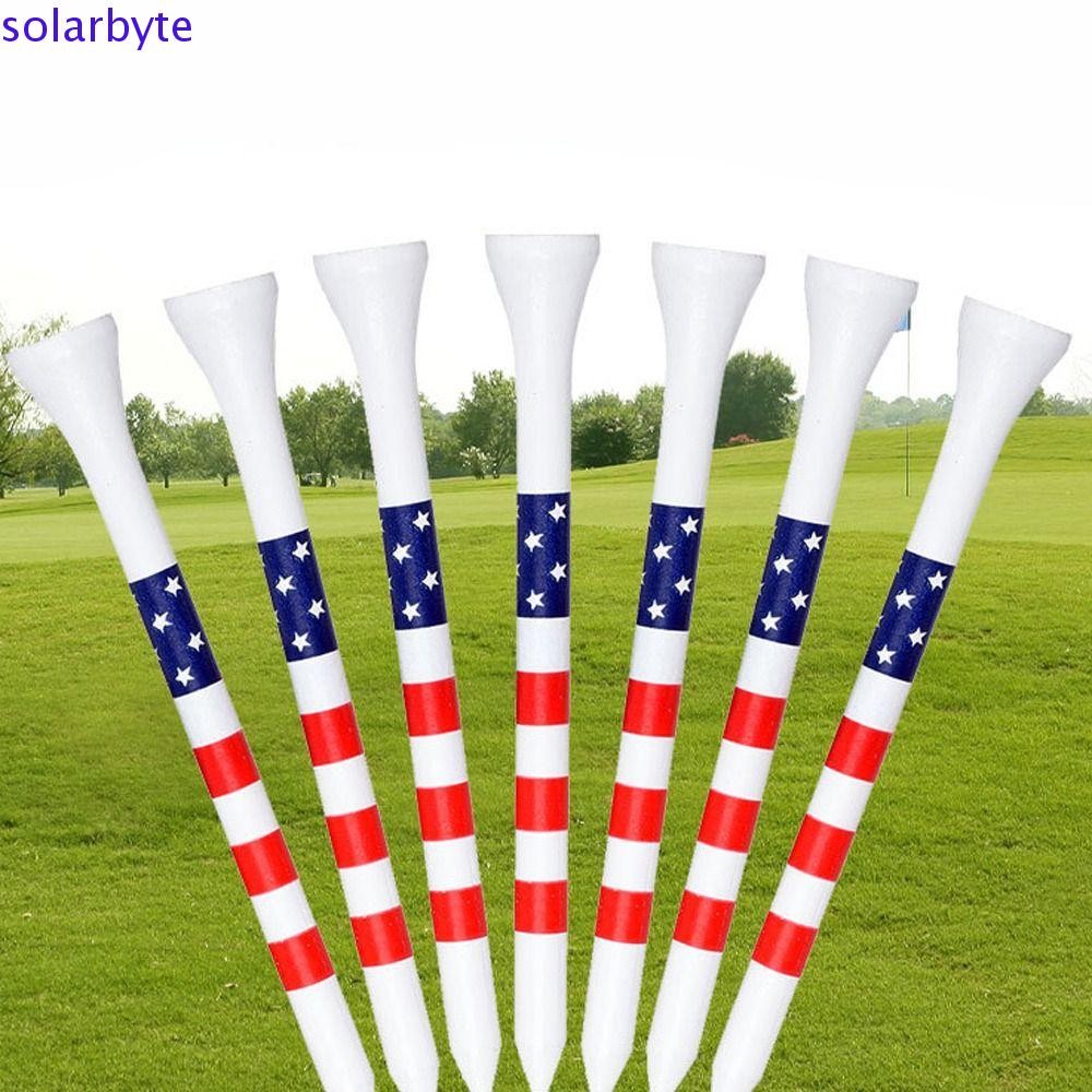 SOLARBYTE 10 ชิ้นที่ใส่ลูกกอล์ฟ, ไม้ไผ่ลดแรงเสียดทาน Tees กอล์ฟ, ไม้ไผ่ Tee แถบสี Professional ...