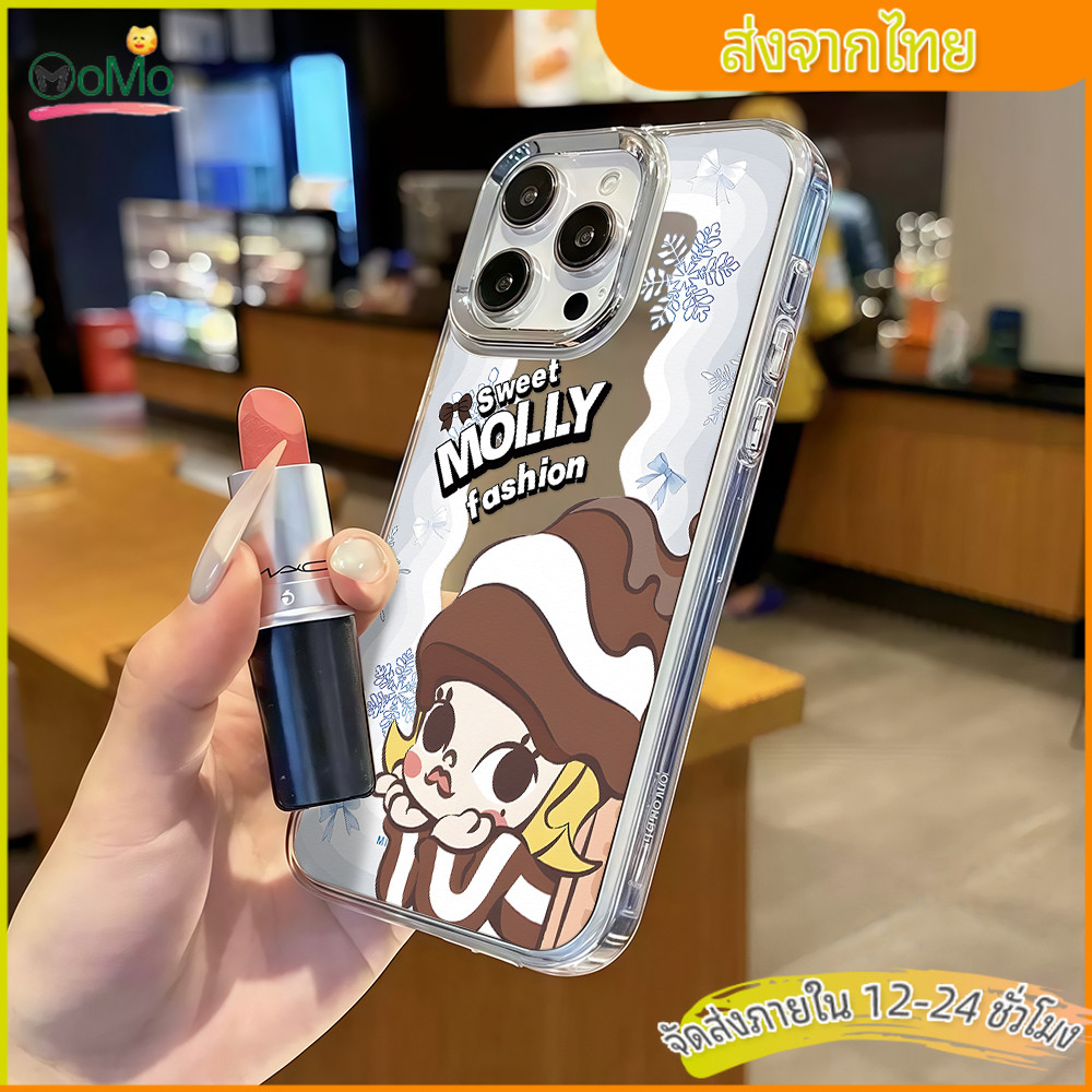 case cute molly for iPhone 11pm 13PM แต่งหน้าเคสสําหรับไอโฟน16Pro 15 ...