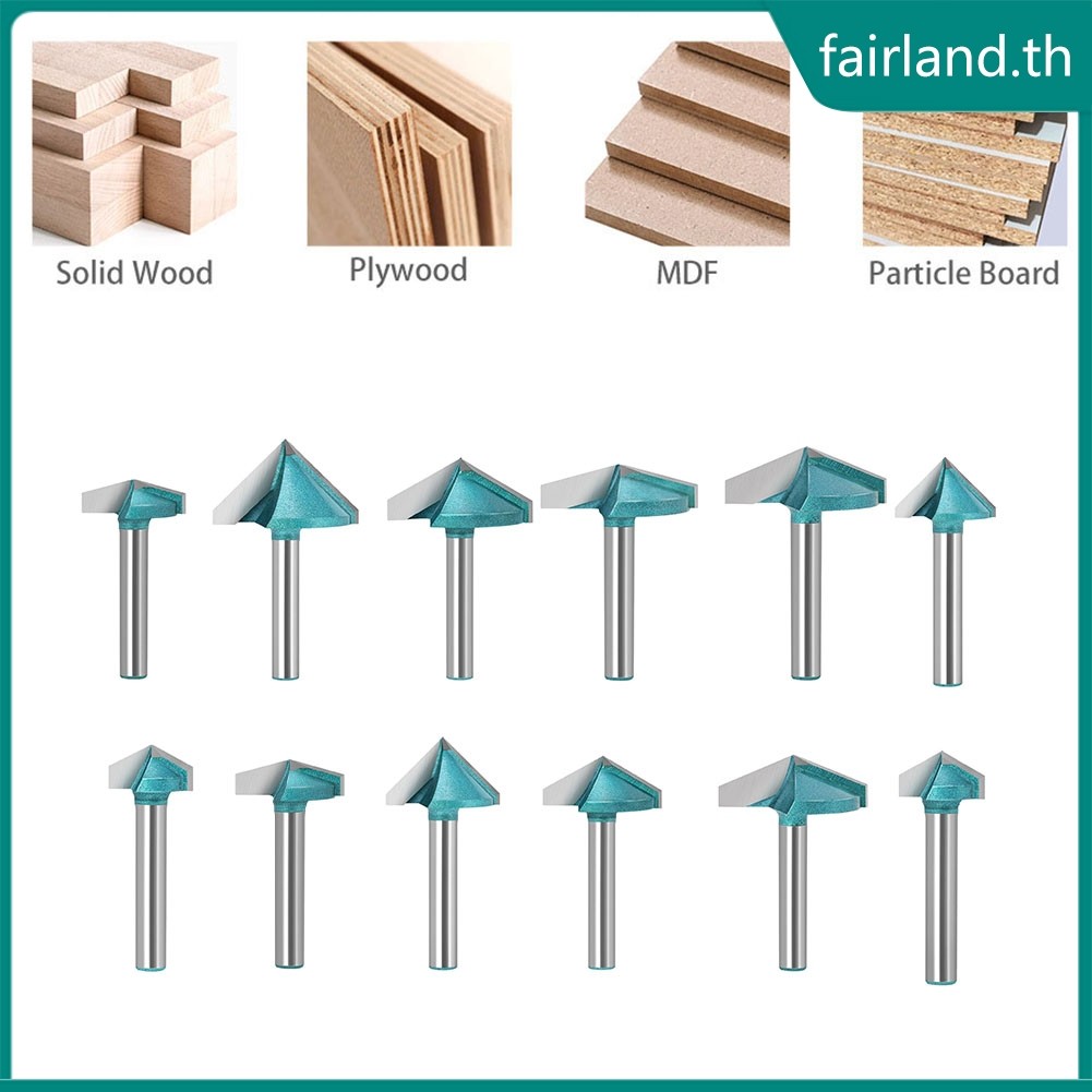 [FAIRLAND-TH] 6mm V Router Bit เหล็กทังสเตนงานไม้เครื่องตัดมิลลิ่ง 90 120 135 150 องศา | Shopee ...
