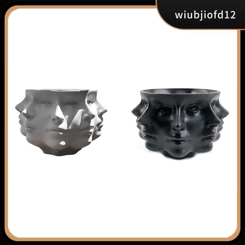 ใหม่สต็อกAbstractสไตล์แจกันดอกไม้Mould Multi-faceted Human Faceดอกไม้ ...