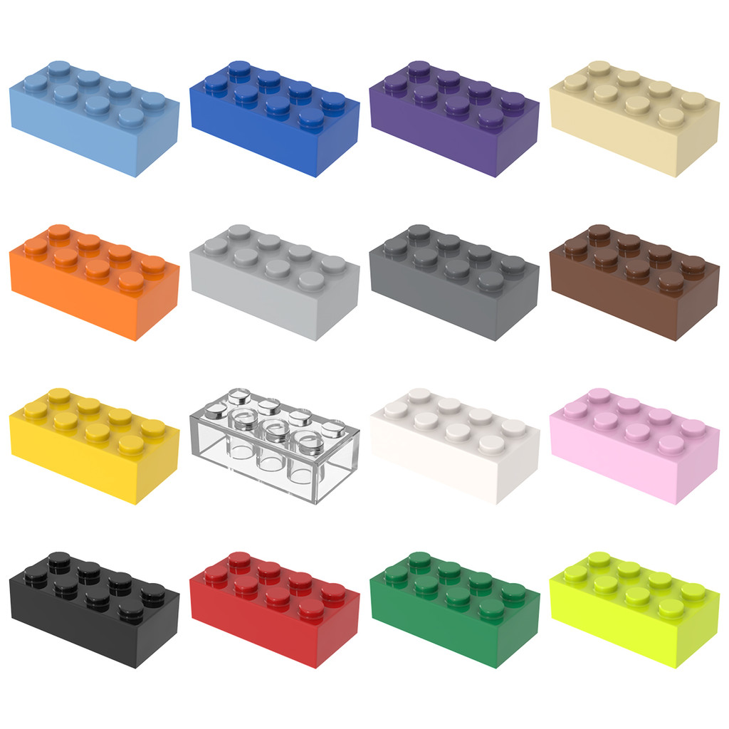 สีสุ่ม 120 ชิ้น DIY 2x4 จุดใช้งานร่วมกับ 3001 Building Blocks หนาตัวเลข ...