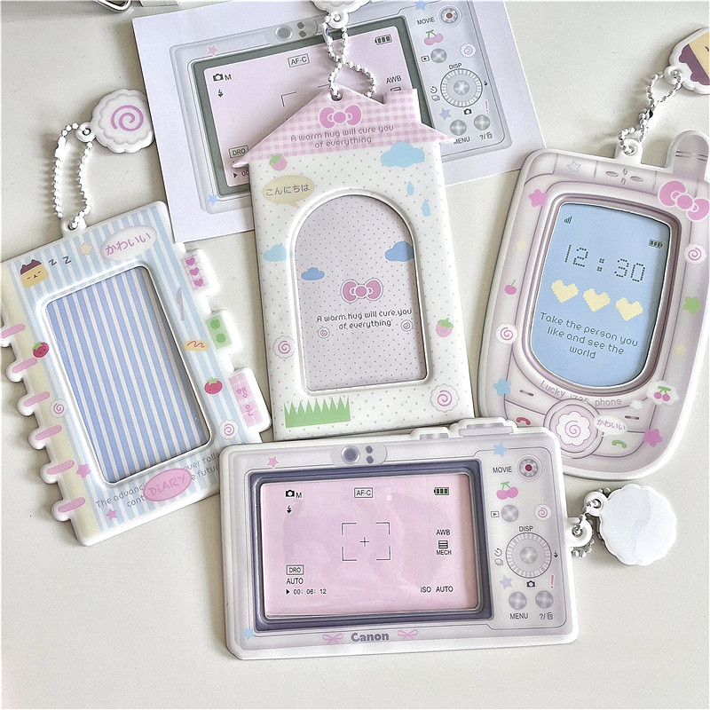 Ins 3 นิ้วผู้ถือบัตร PVC Photocard Protector พวงกุญแจจี้ | Shopee Thailand