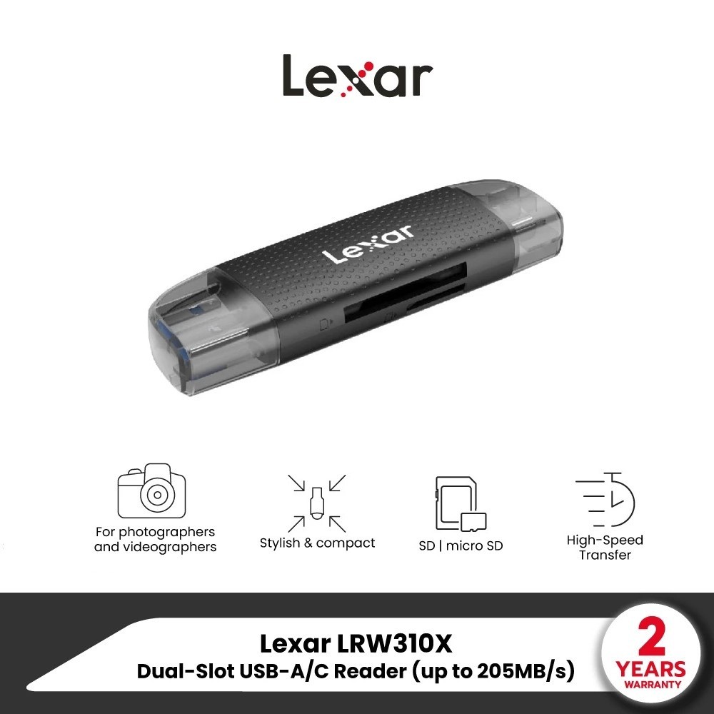 Lexar Dual-Slot SD/MicroSD Card, USB-A/C, UHS-I Card Reader การ์ดรีด ...