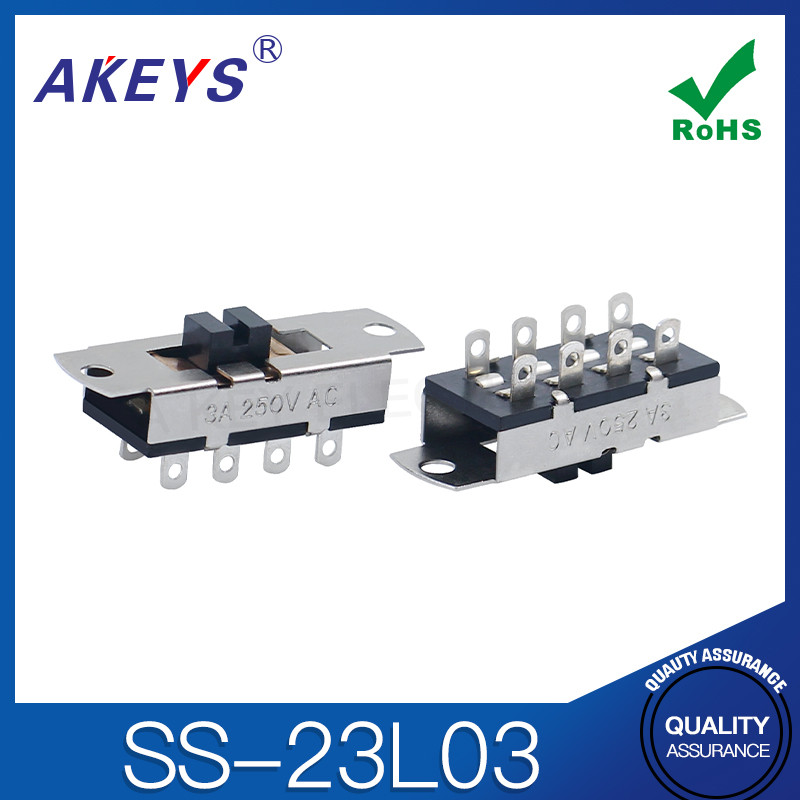 5 ชิ้น SS-23L03 Toggle Switch Double-row 8-Pin 3 ตําแหน่งเครื่องใช้ในครัวเรือนสไลด์ขนาดใหญ่ ...