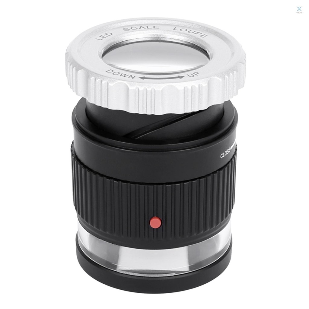 Led Scale Loupe 30X แว่นขยายขยายแบบปรับได้โลหะกระบอกประเภทกระจกพร้อม ...