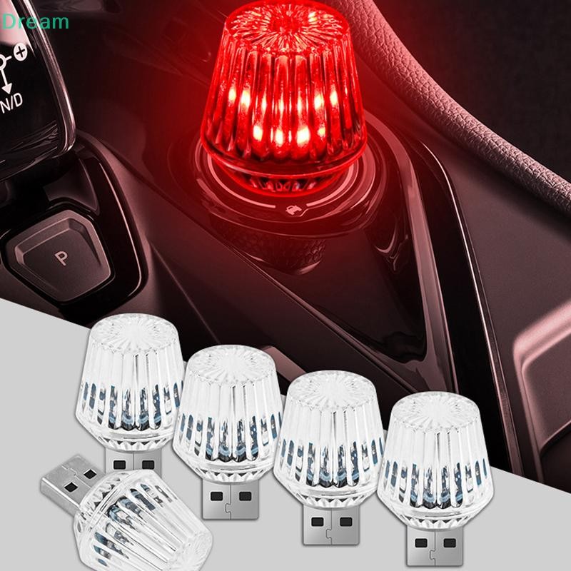 Mini USB Ambient LightสีสันแบบพกพารถบรรยากาศโคมไฟLEDตกแต่งอัตโนมัติ ...