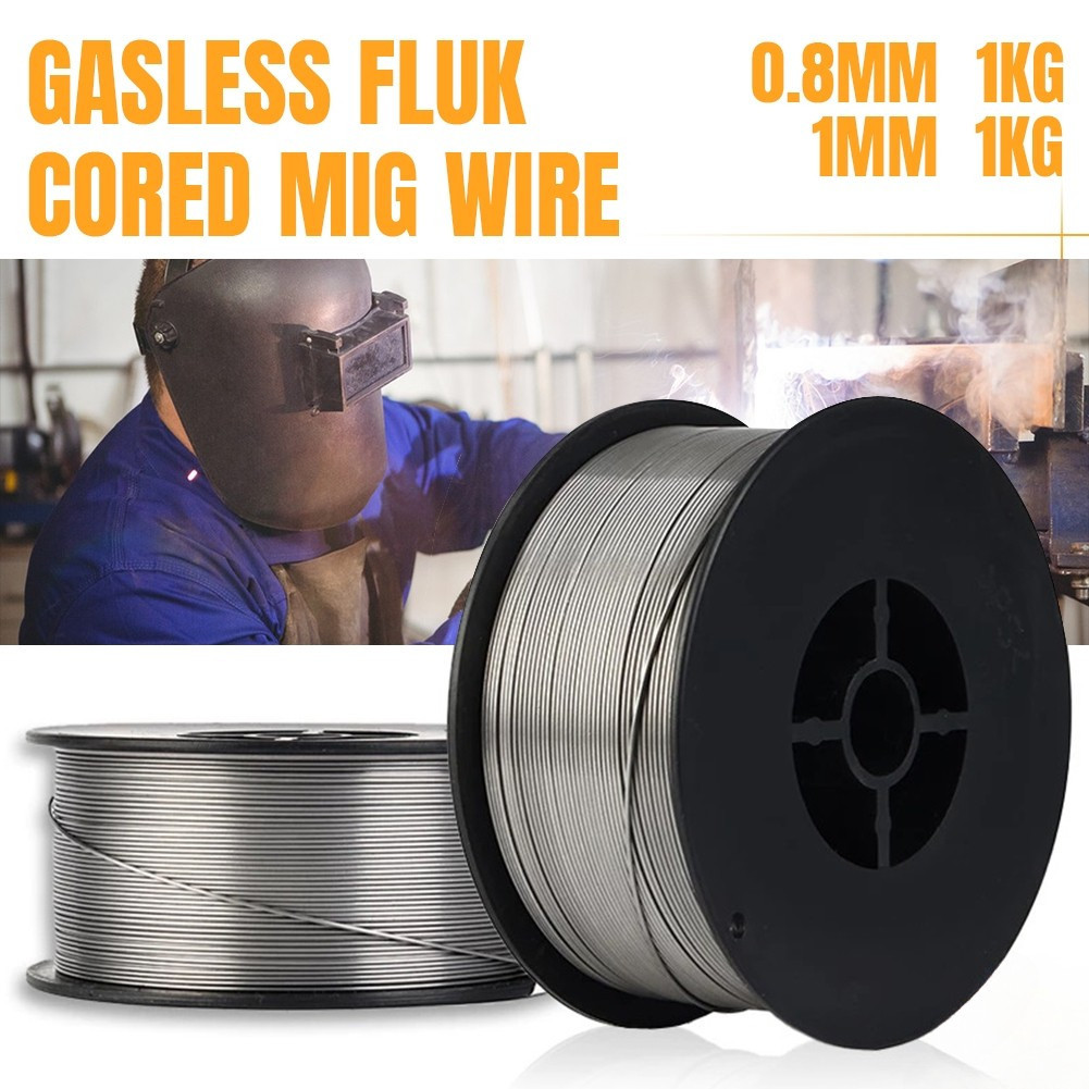 MIG ลวดเชื่อม Flux CORE 1KG ลวดเชื่อมฟลักคอร์ ลวดเชื่อมไม่ใช้แก๊ส 0.8mm ...