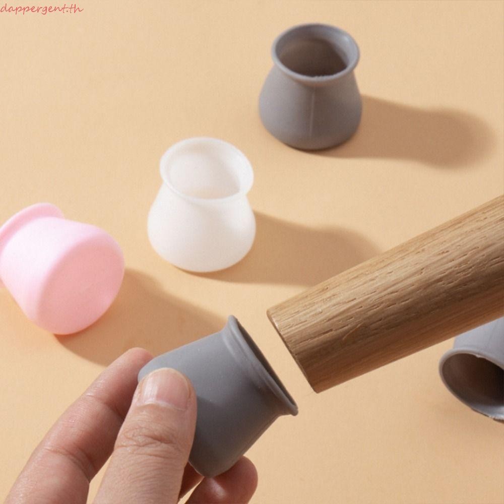 DAPPERGENT 8 ชิ้นโต๊ะเก้าอี้เท้าปก,ซิลิโคนเก้าอี้กันลื่นขาหมวก,ใบ้ป้องกันพื้นทรงกลมลดเสียงรบกวน ...